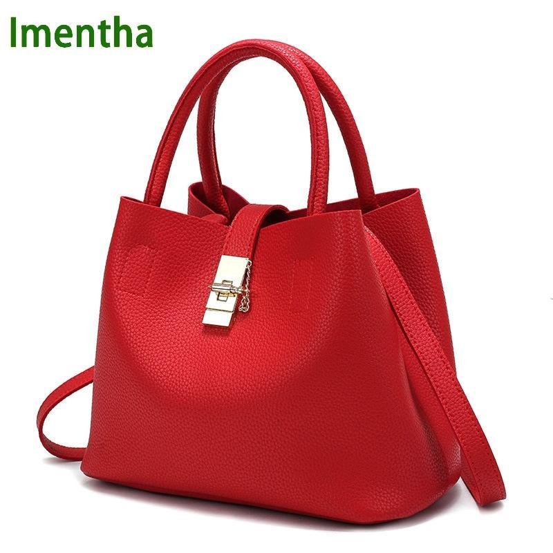 Известна марка мода бонбони жени чанти мобилни пратеник дами чанта червена Pu кожа високо