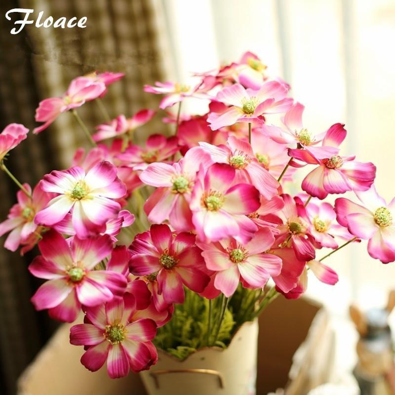 Floace 11pcs / lot Изкуствени цветя фалшиви Cosmoses живи коприна цветя ...