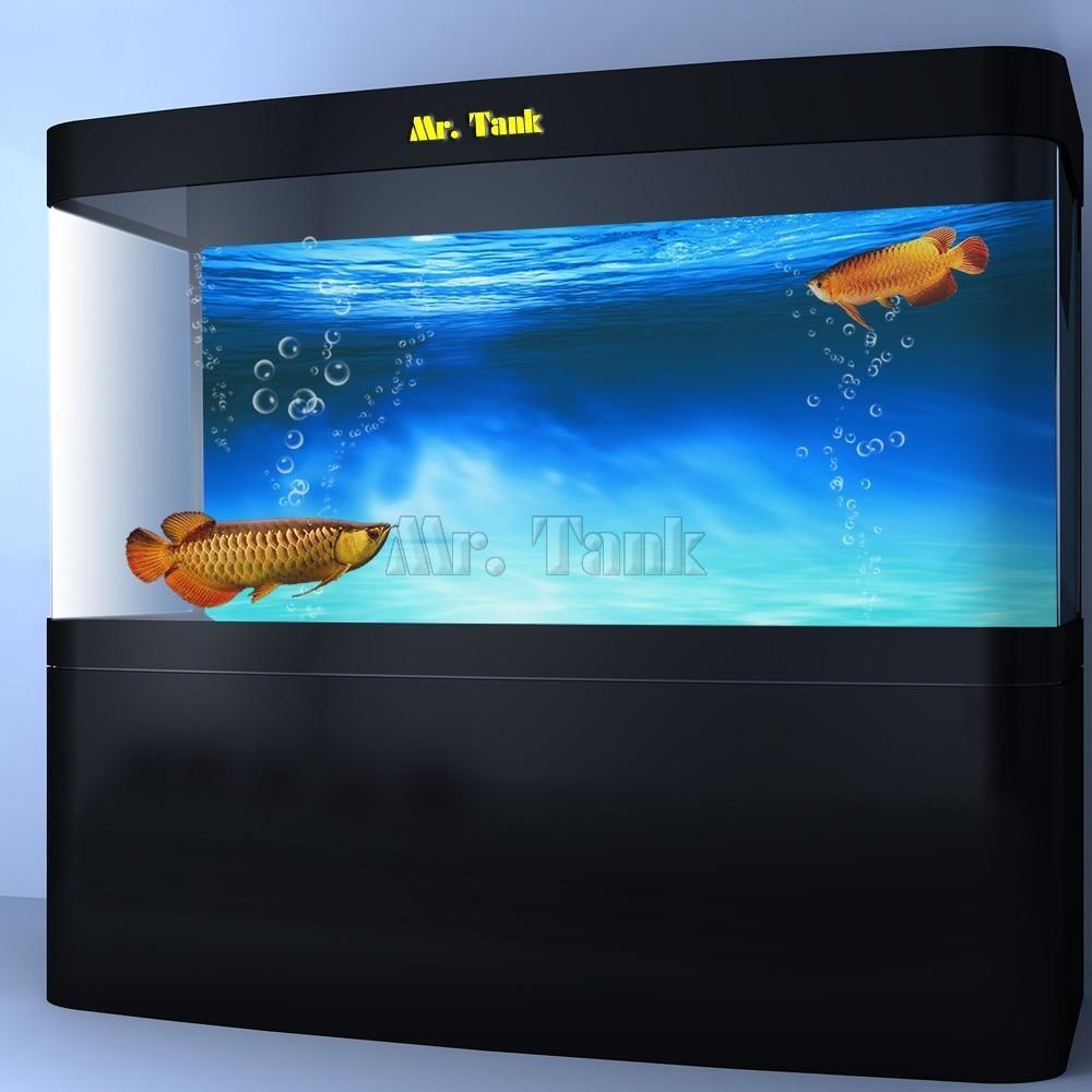 Mr.Tank Син океан Аквариум фон Плакат Самозалепващи PVC риба резервоар ...