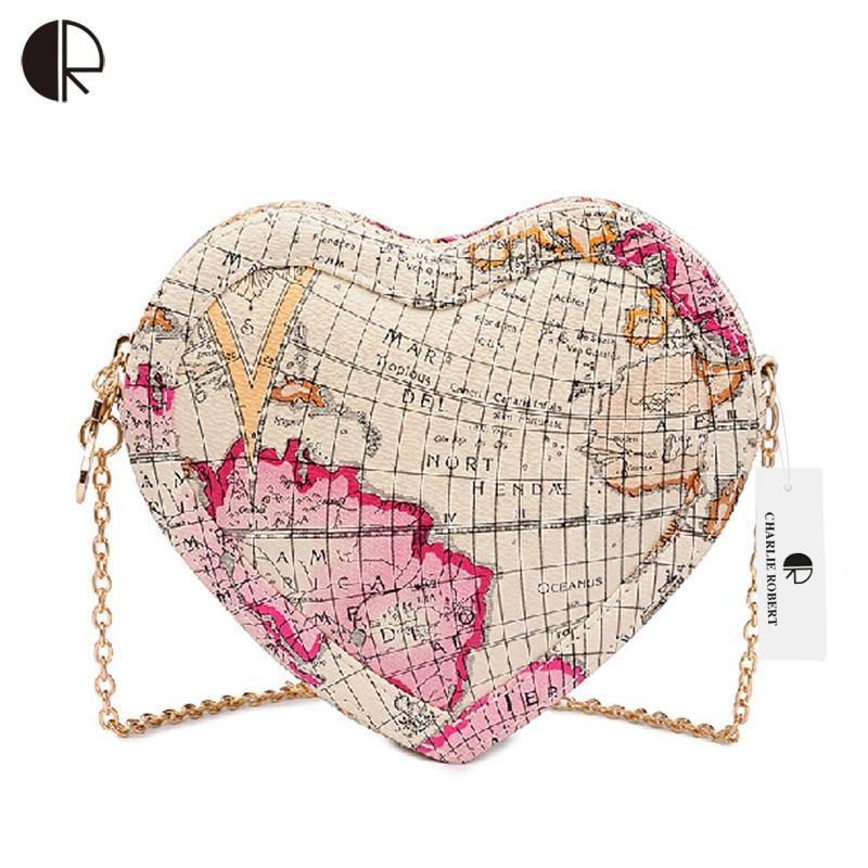 Bh490 нова мода марка дизайн жени марка дизайн пратеник чанти сърцето форма прекрасна карта на