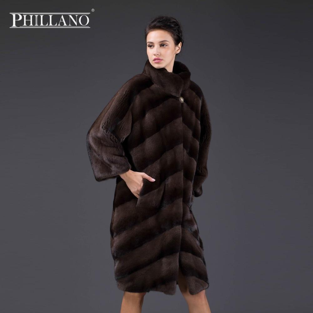 PHILLANO 2017 New Premium дамска дреха от норка от естествена кожа ...